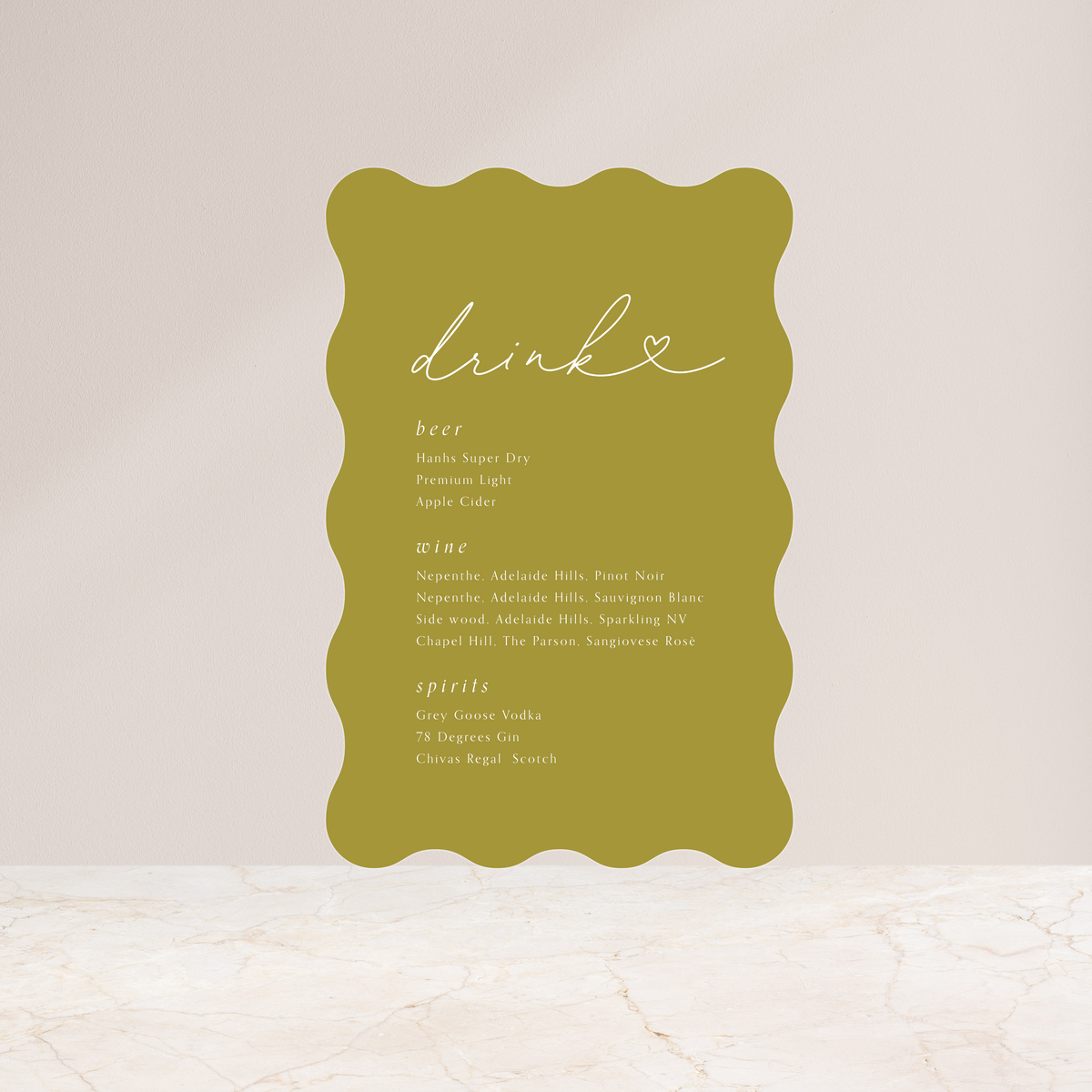 Cashmere - Bar Sign – Class Ink Designs