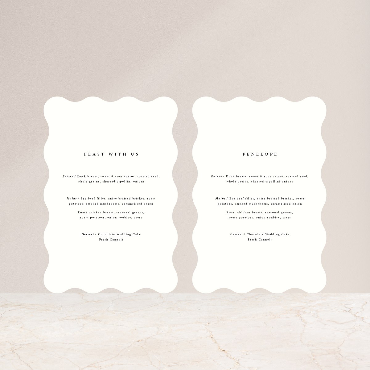 Love Letters - Menu – Class Ink Designs