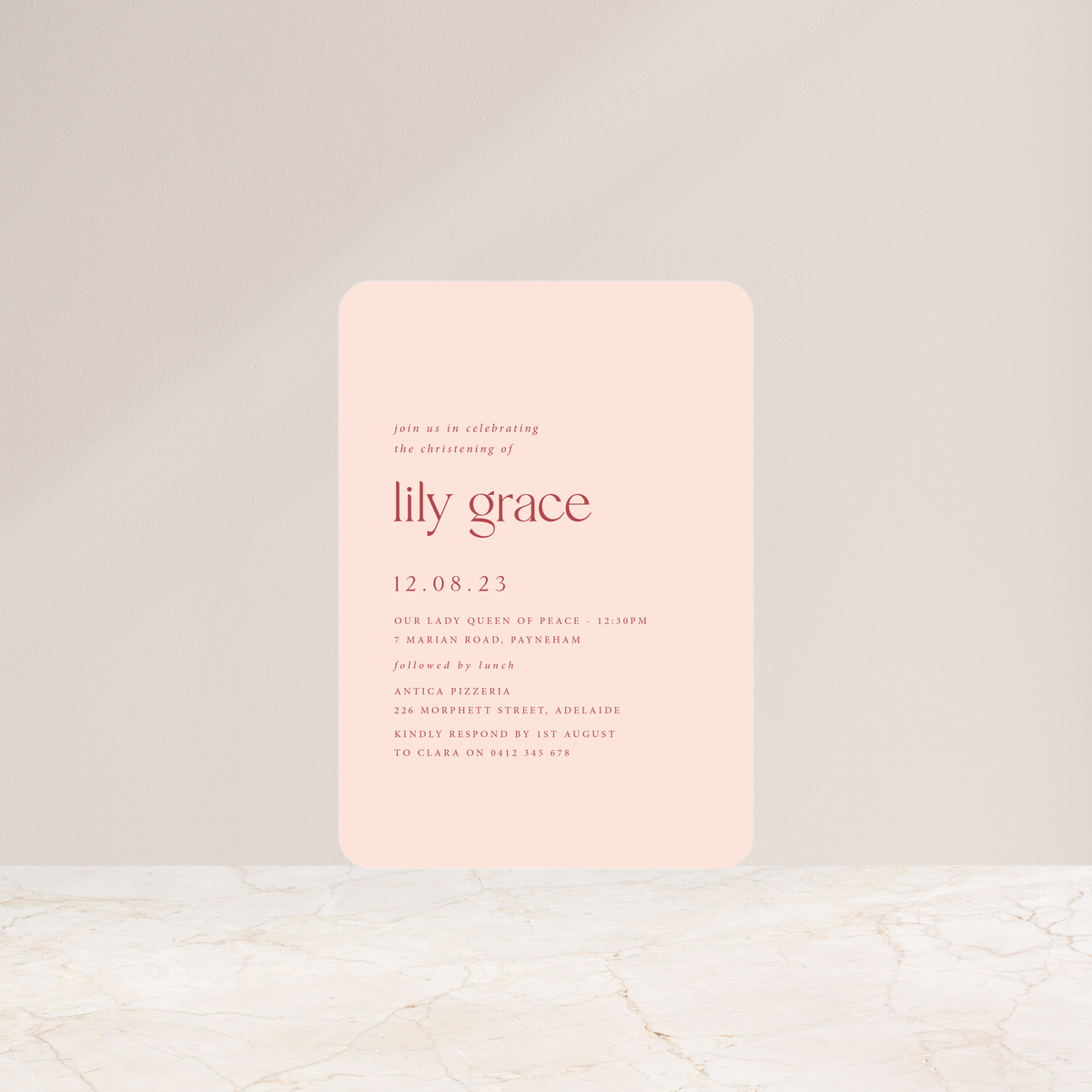 Blessings - Invitation – Class Ink Designs